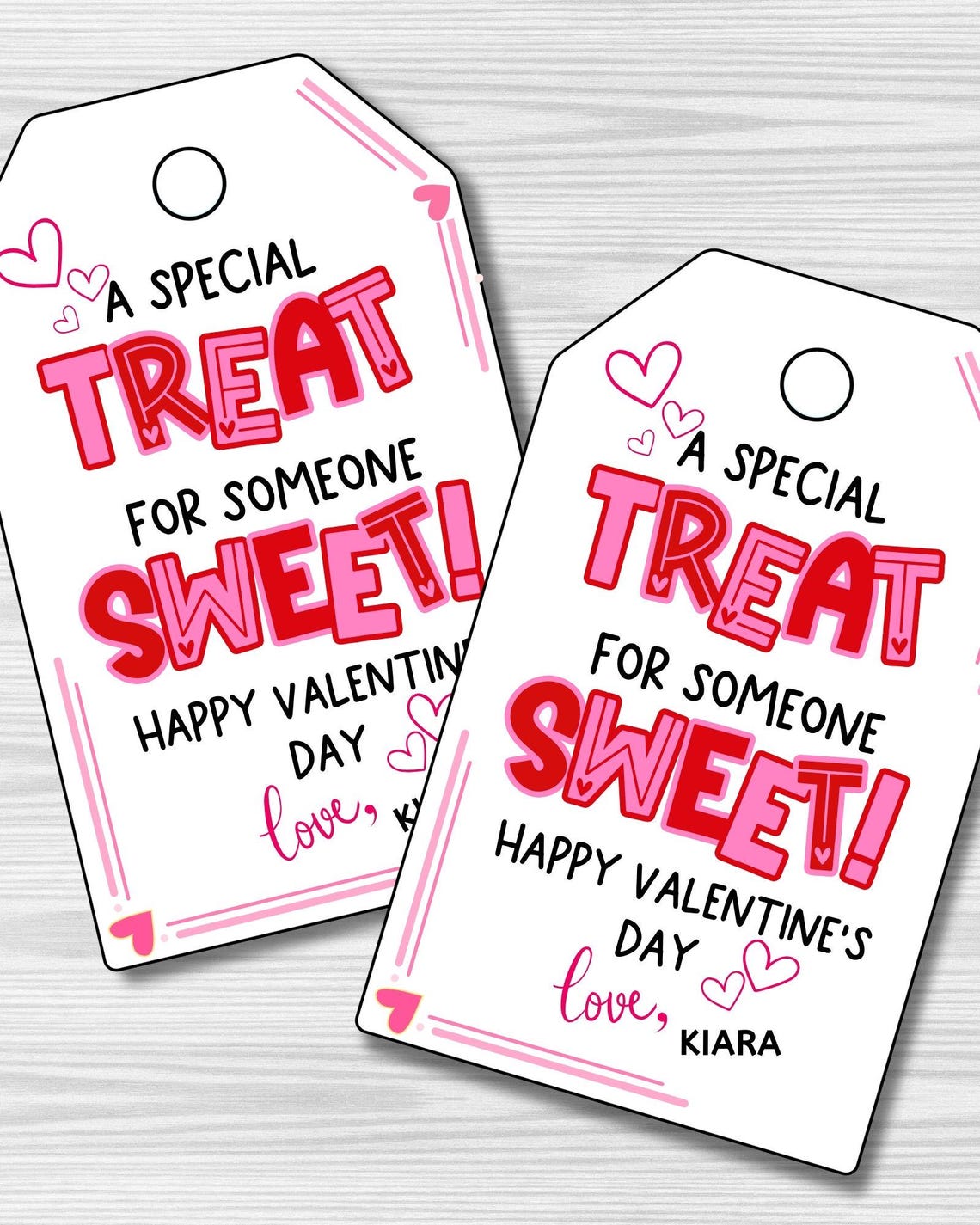 Valentine's Day Gift Tag, Sweet Treat, Valentine Gift Label, Kids ...