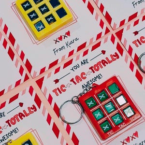 Printable Tic Tac Toe Valentine Classroom Gift Favor, School Valentines ...
