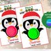 Christmas Play Doh Holder Penguin, Printable Holiday Class Gifts, Play ...