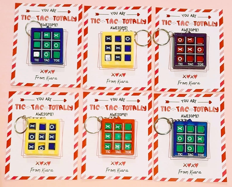 Printable Tic Tac Toe Valentine Classroom Gift Favor, School Valentines ...