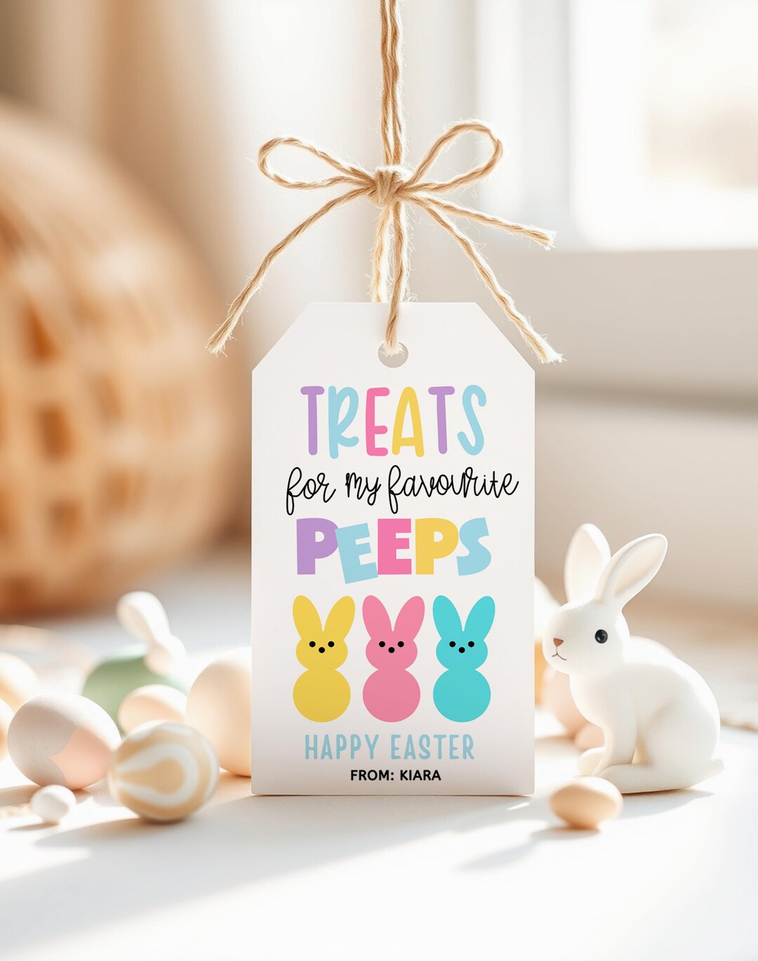 Printable Treats for My Favourite Peeps Easter Gift Tag, Instant ...