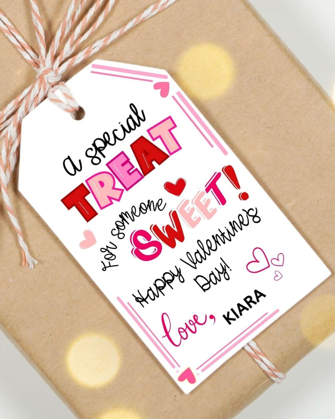 Valentine's Day Gift Tag, Sweet Treat, Valentine Gift Label, Kids ...