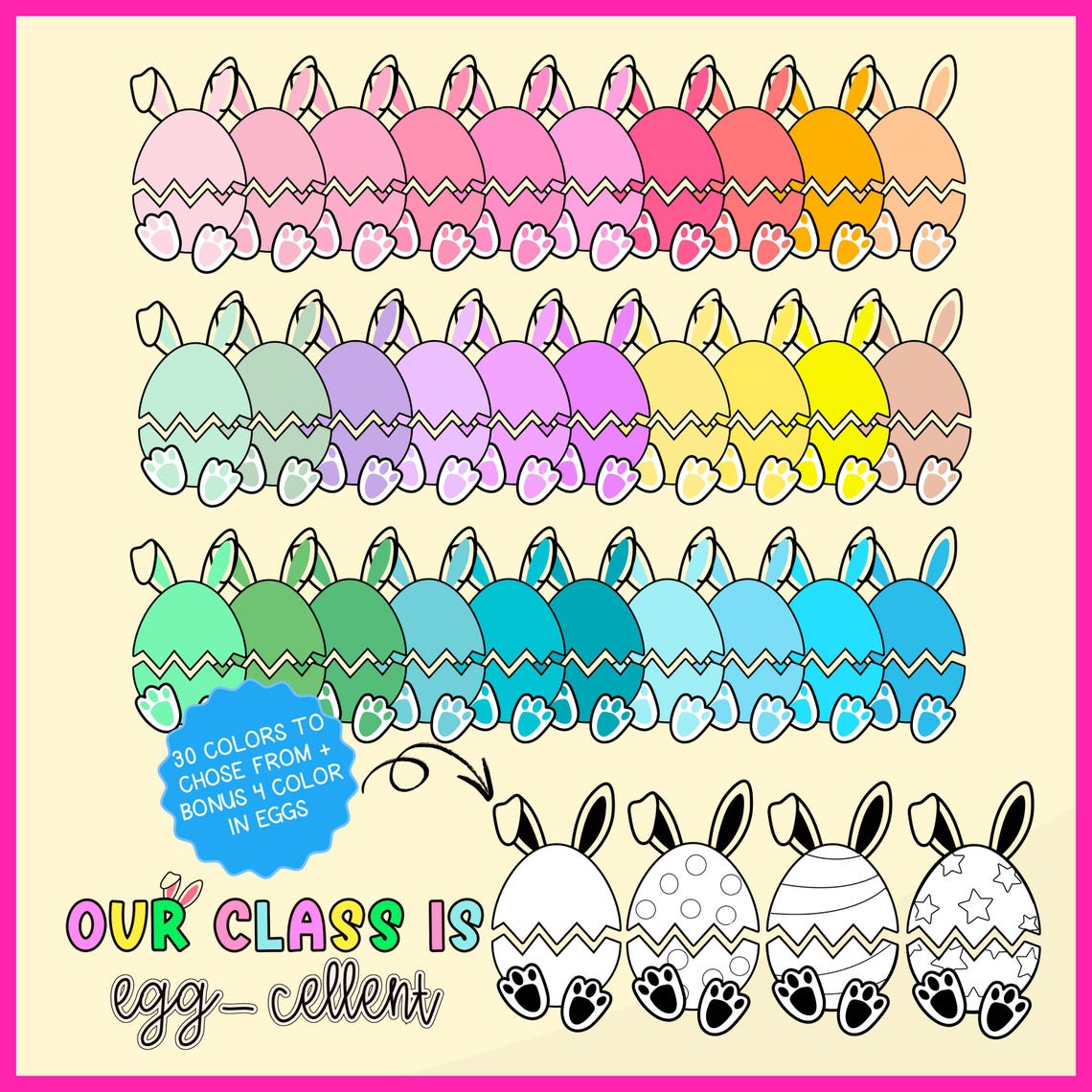 Easter Bulletin Board | Easter Egg Class Decor | Children’s Faces ...