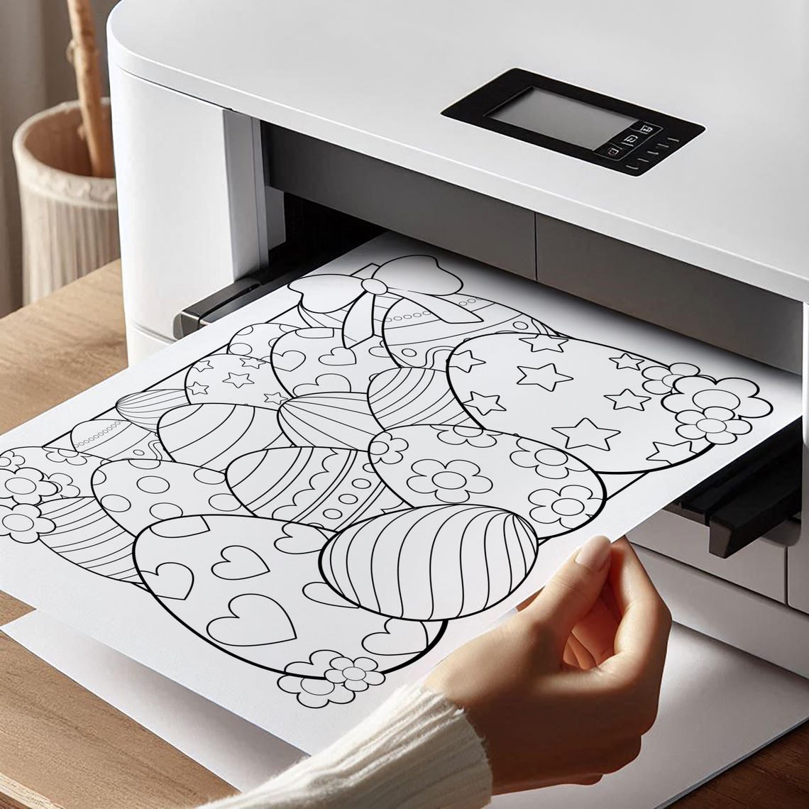 Easter Egg Colouring Page, Fun Easter Printable, Adult and Kids ...