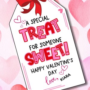 Valentine's Day Gift Tag, Sweet Treat, Valentine Gift Label, Kids ...