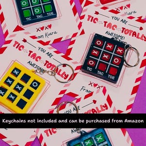 Printable Tic Tac Toe Valentine Classroom Gift Favor, School Valentines ...