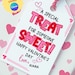 Valentine's Day Gift Tag, Sweet Treat, Valentine Gift Label, Kids ...