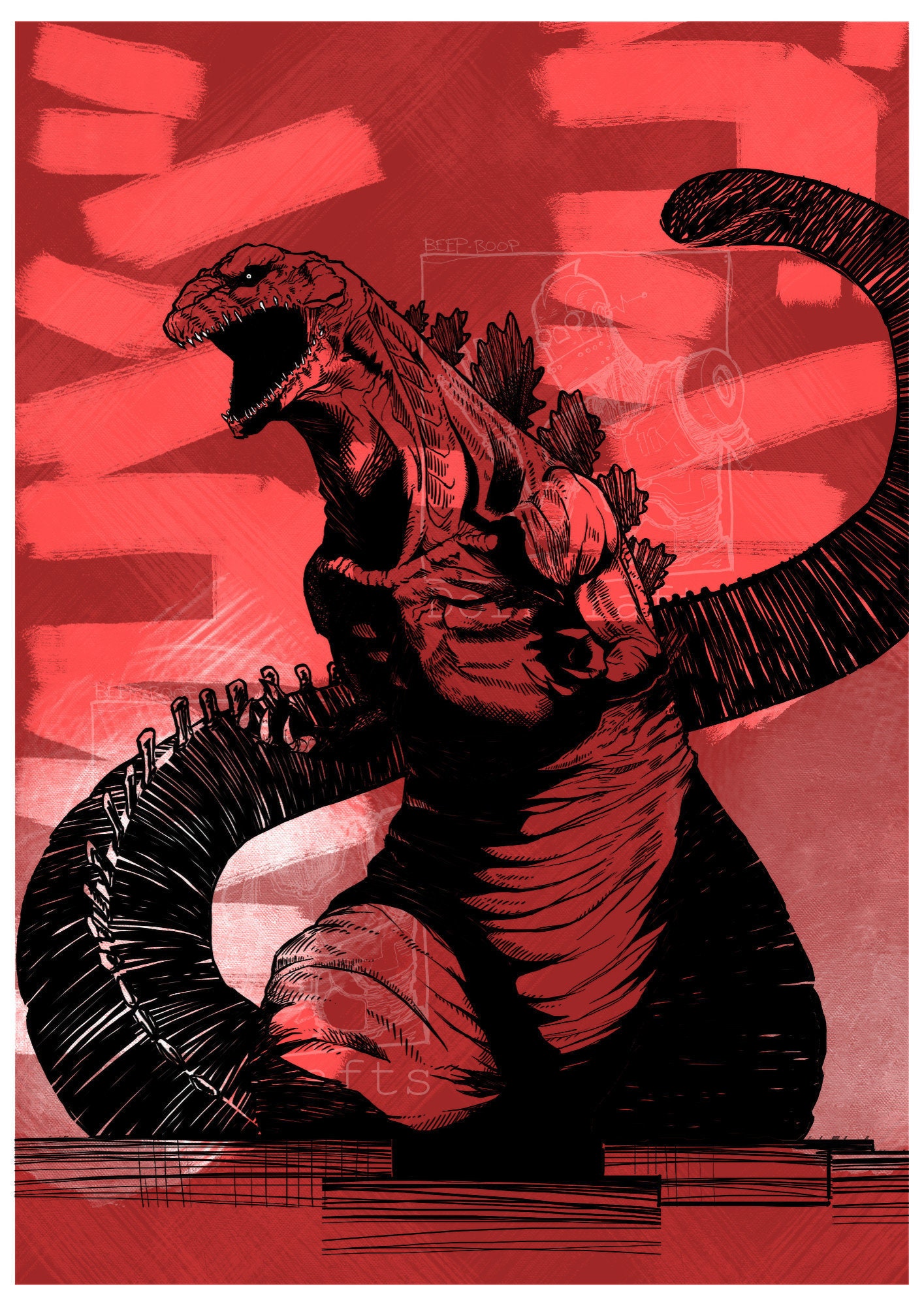 Shin Godzilla Digital Wall Art Download Printable Poster - Etsy