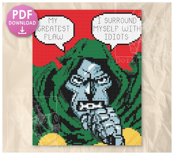 Doctor Doom Funny Marvel Comic Book Panel Surround Myself | Etsy