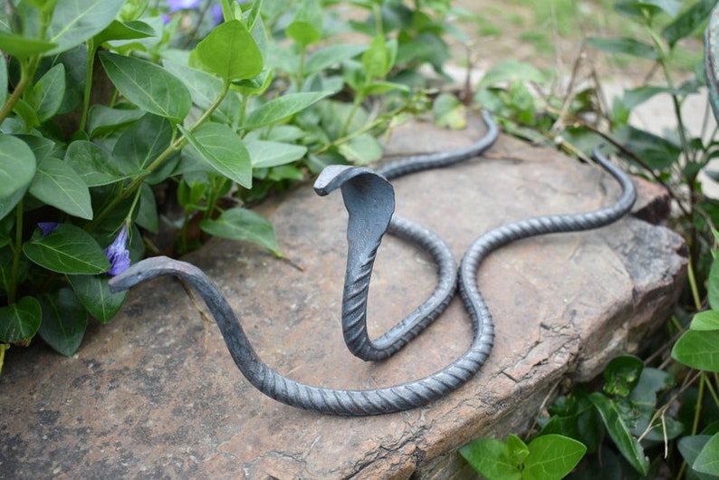 Hand Forged Rebar Snake Your Choice of Style - Etsy