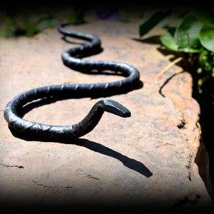 Hand Forged Rebar Snake Your Choice of Style - Etsy