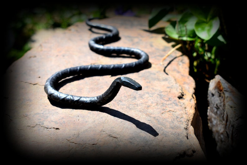 Hand Forged Rebar Snake Your Choice of Style - Etsy