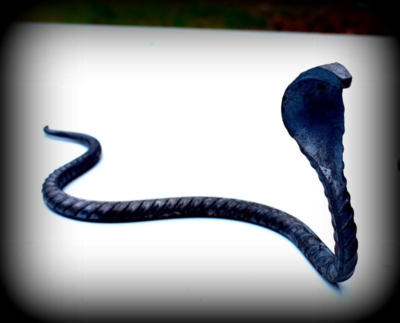 Hand Forged Rebar Snake Your Choice of Style - Etsy