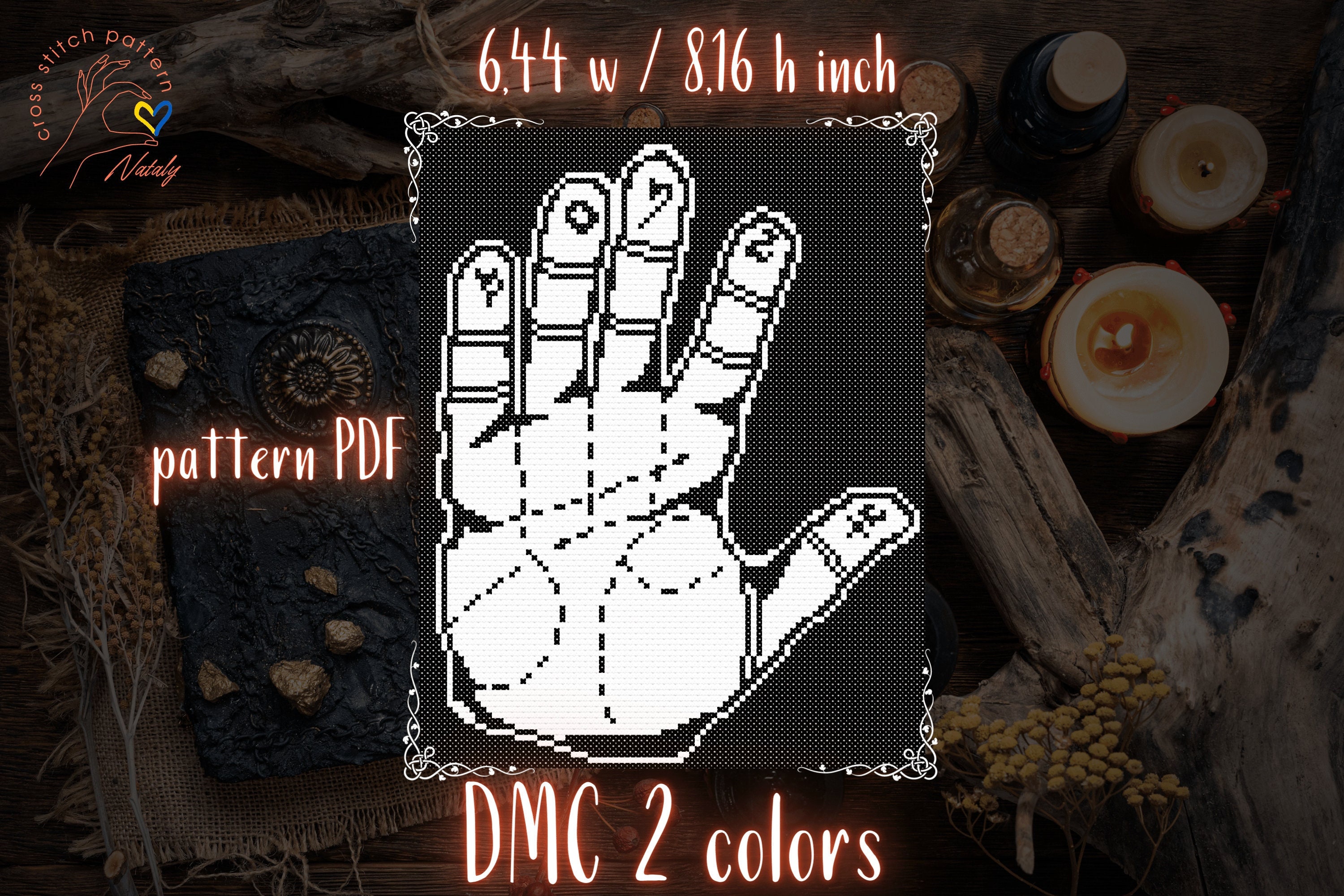 Hand Palmistry Cross Stitch V on an Open Palm, Divination by Hand and ...