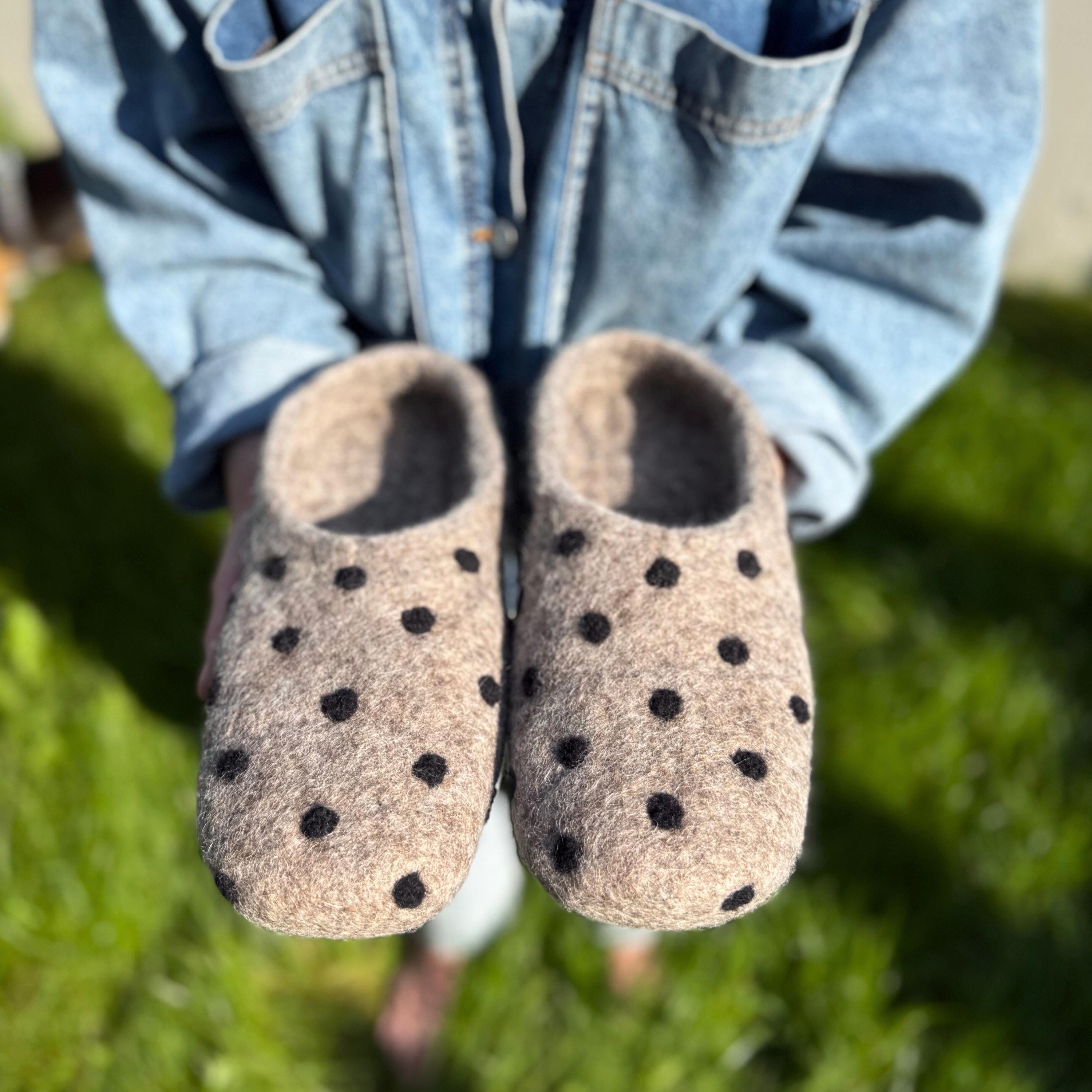 Natural Wool Slippers: Sustainable Handmade Indoor Shoes, Breathable ...