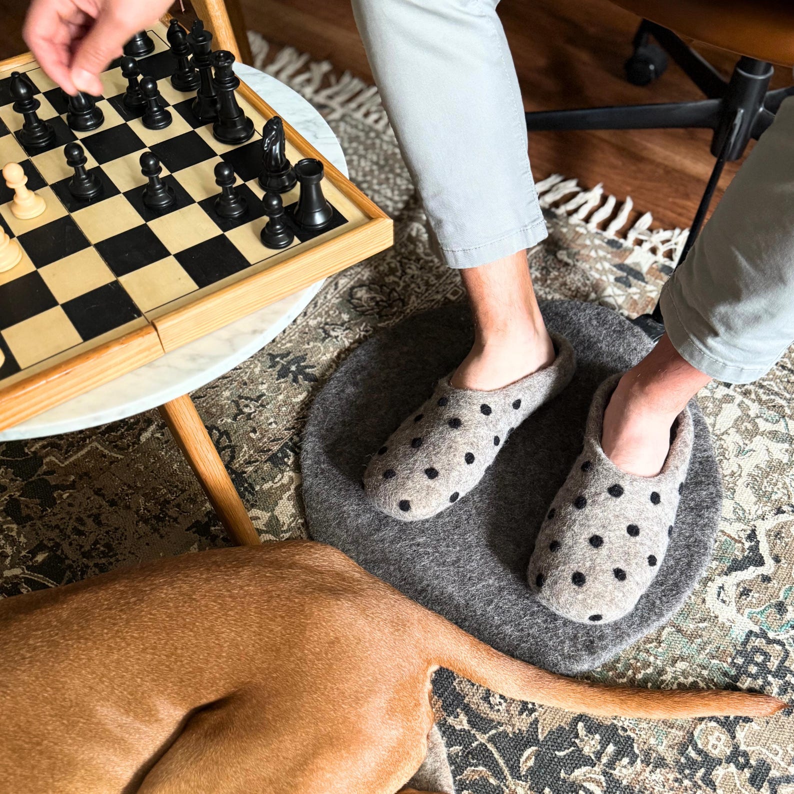 Natural Wool Slippers: Sustainable Handmade Indoor Shoes, Breathable ...