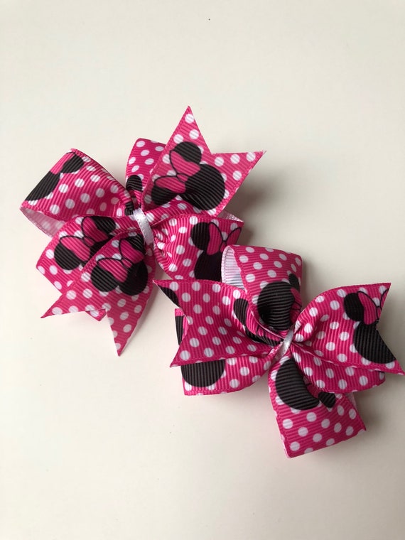 Hot Pink Minnie Mouse Bow - Etsy