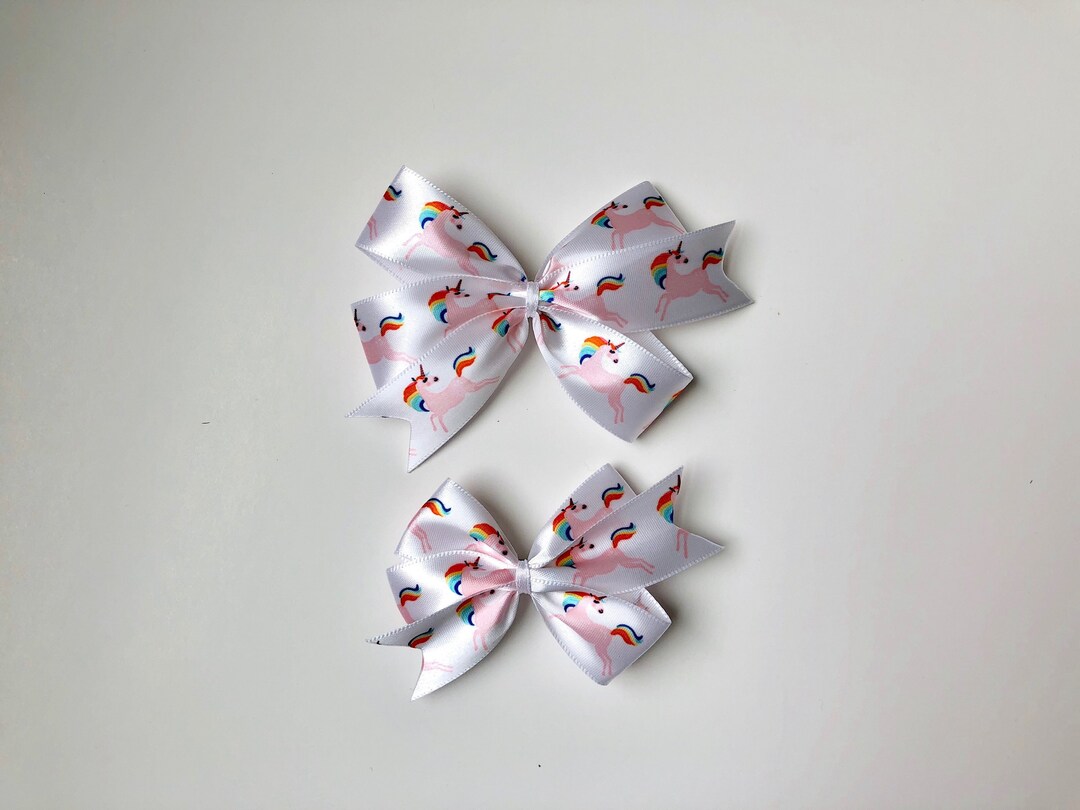 Rainbow Unicorn Bow - Etsy