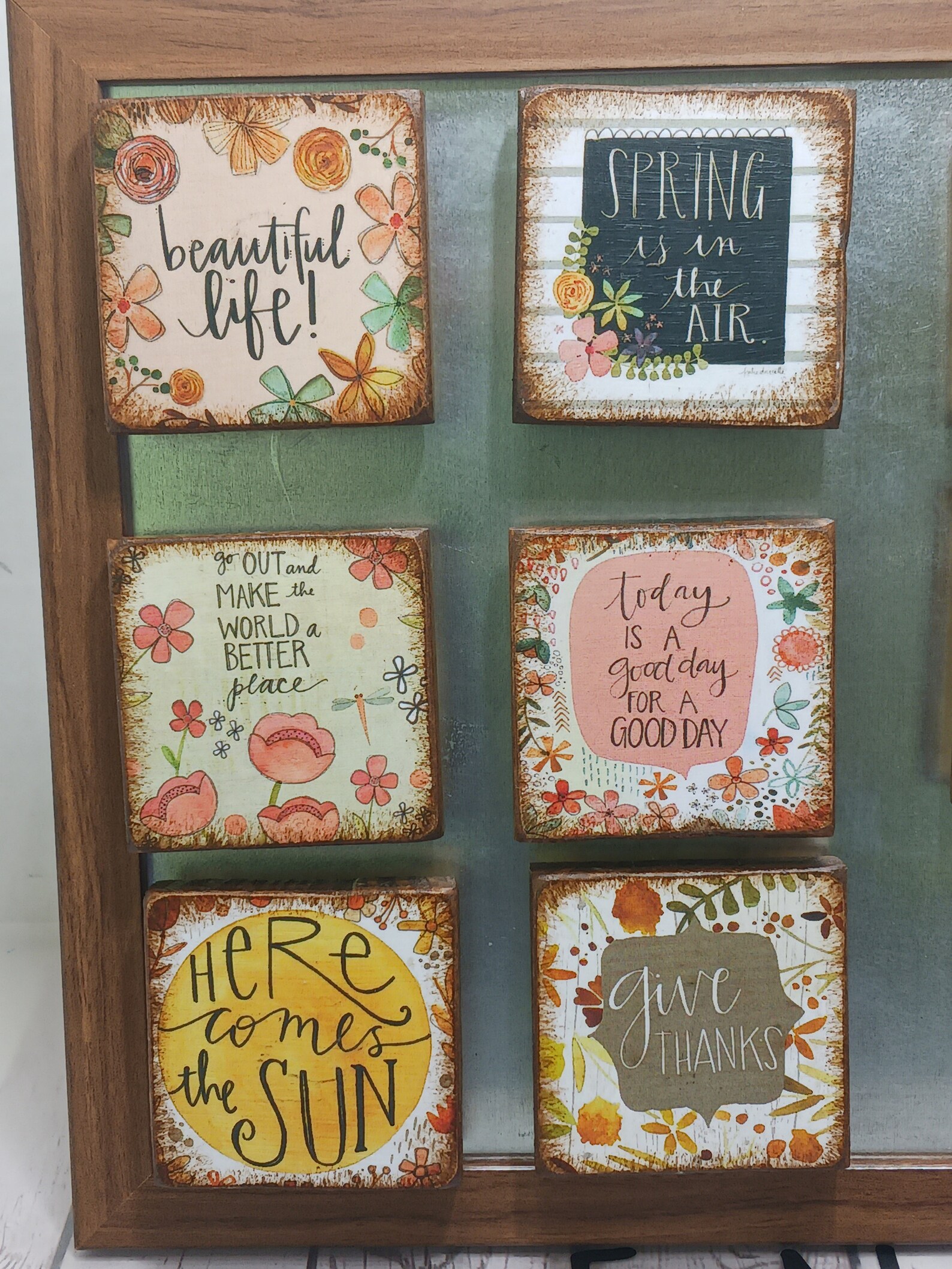 Wooden Inspirational Magnets Set of 4 - Etsy