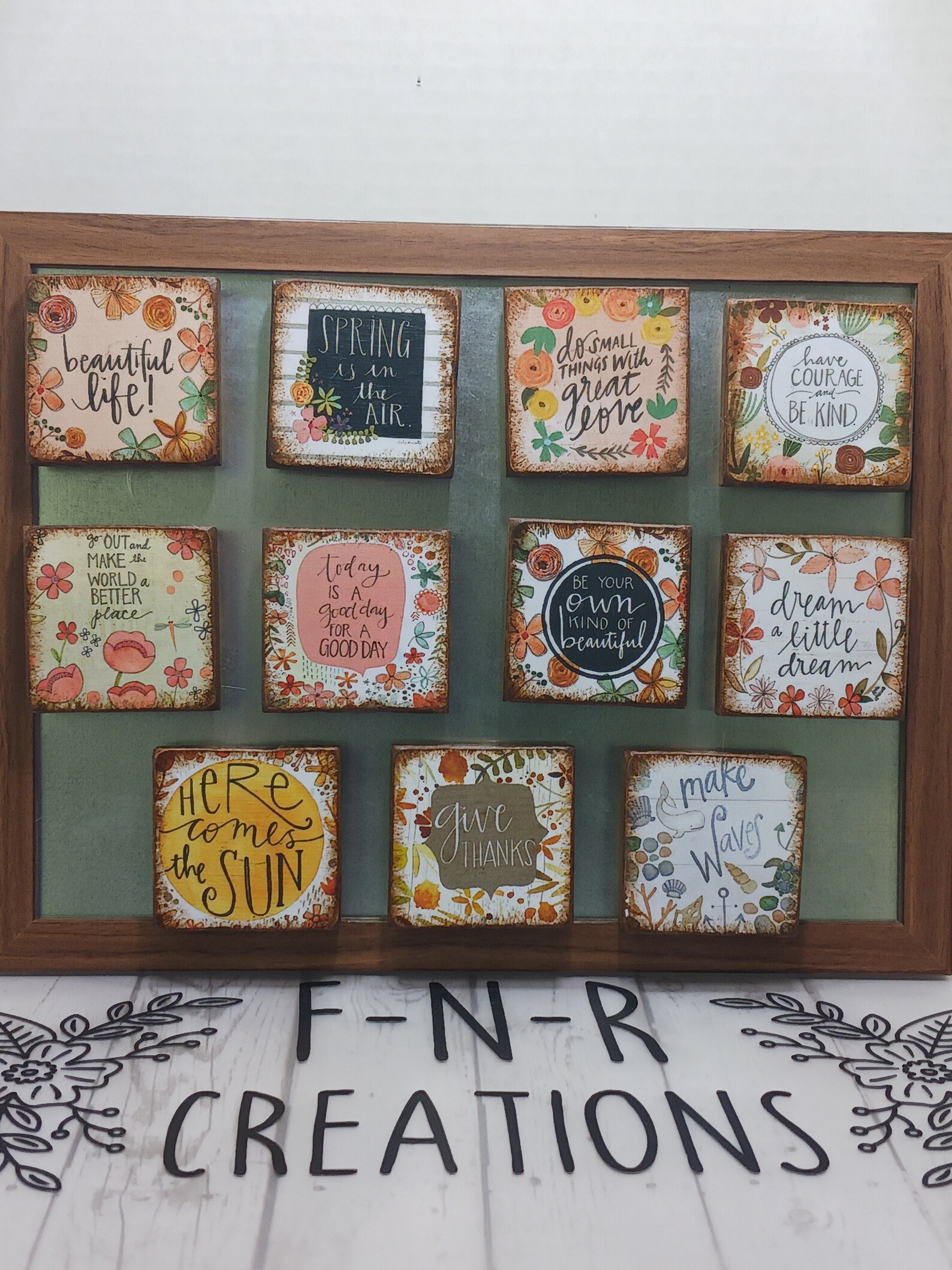 Wooden Inspirational Magnets Set of 4 - Etsy