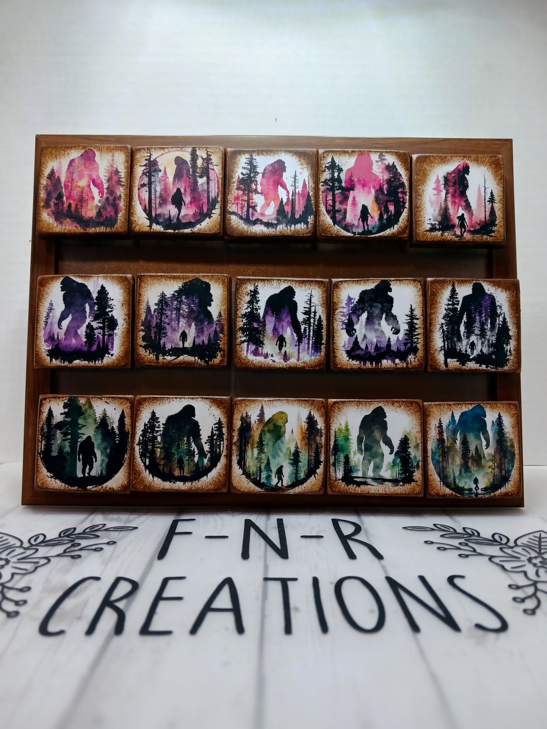 Big Foot Magnets Set of 4. Handmade Wooden Magnets 51 Designs to Choose ...