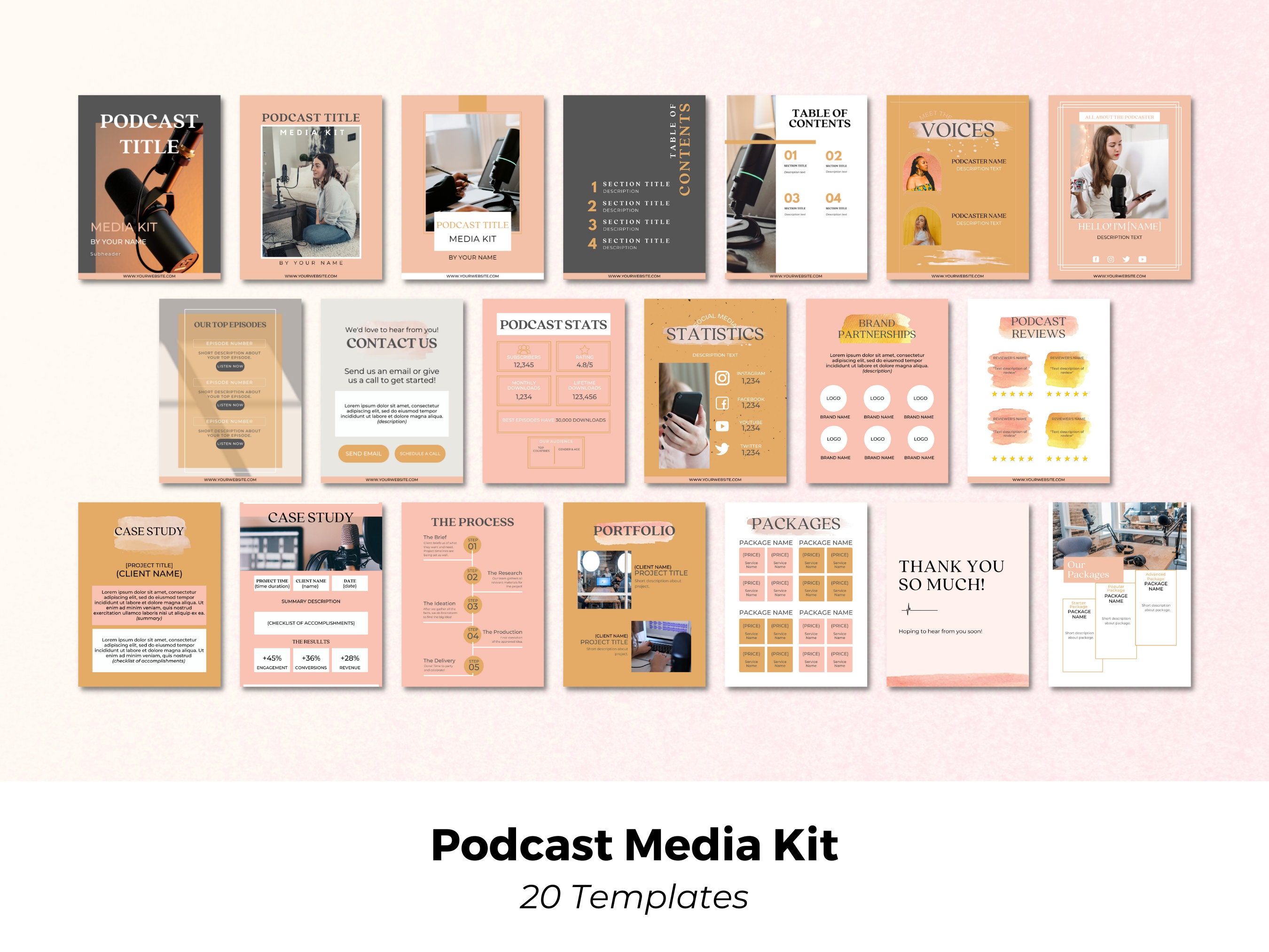 Canva Podcast Starter Bundle Cover Art Instagram Template - Etsy