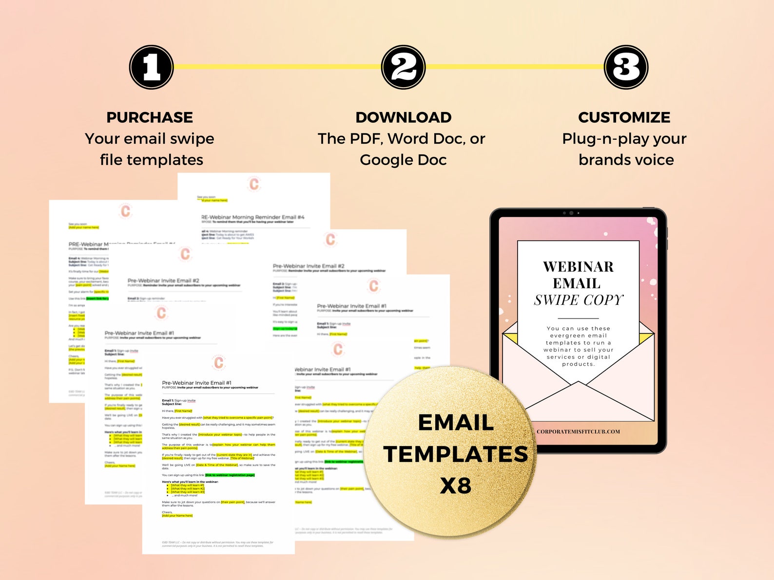 Webinar Email Sequence Done-for-you Webinar Email Scripts 8-part Email Template Scripts for ...