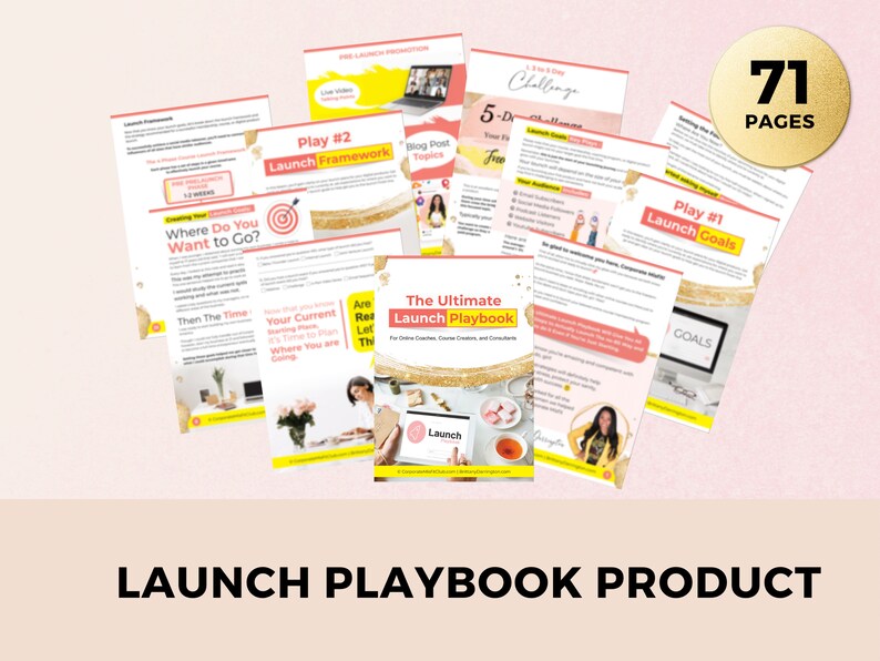 Launch Playbook Launch Planner Course Launch Planner Digital Product ...