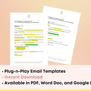 Webinar Email Sequence Done-for-you Webinar Email Scripts 8-part Email Template Scripts for ...