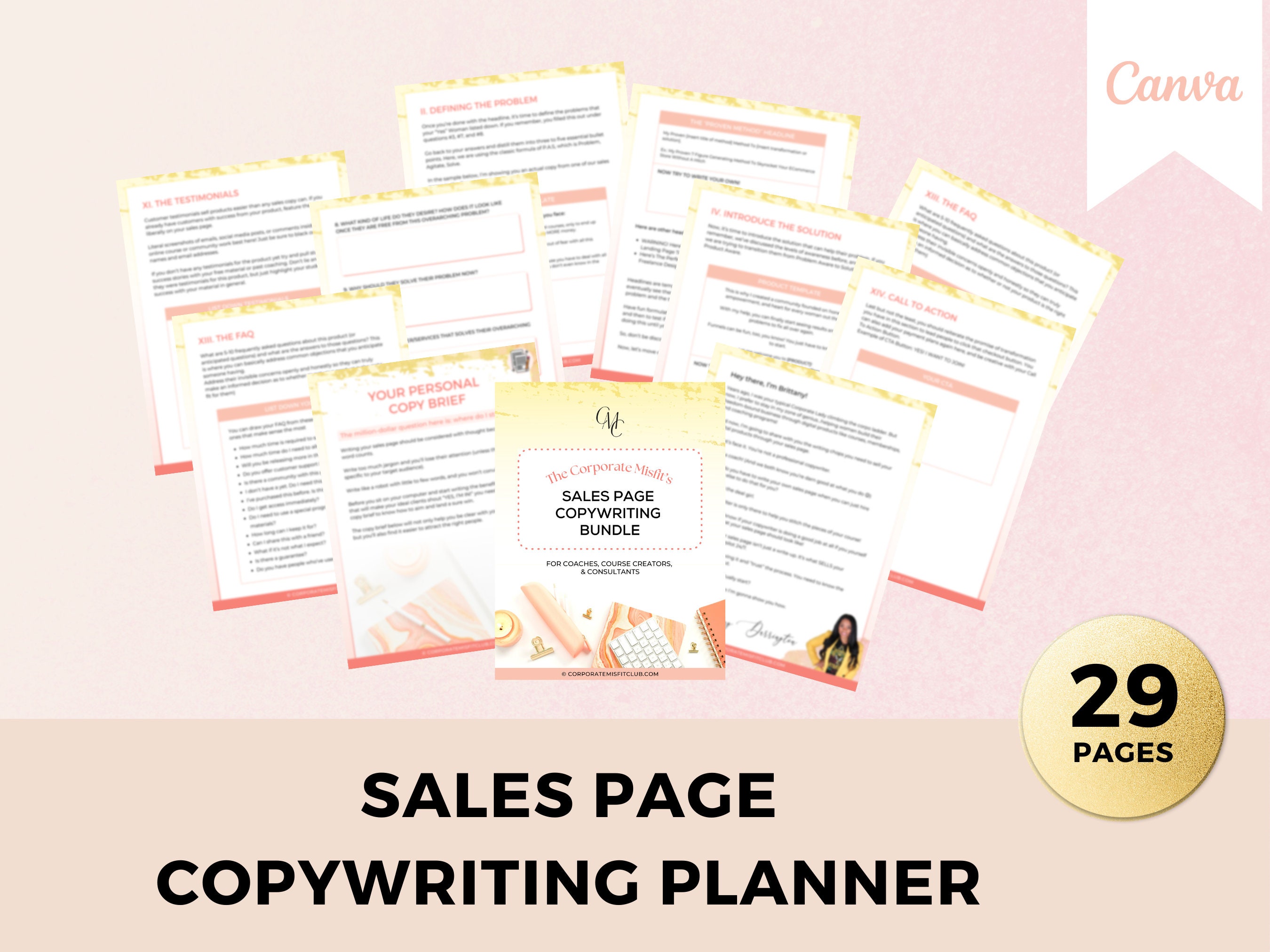 Sales Page Copywriting Planner Landing Page Writing Kit Sales Page ...