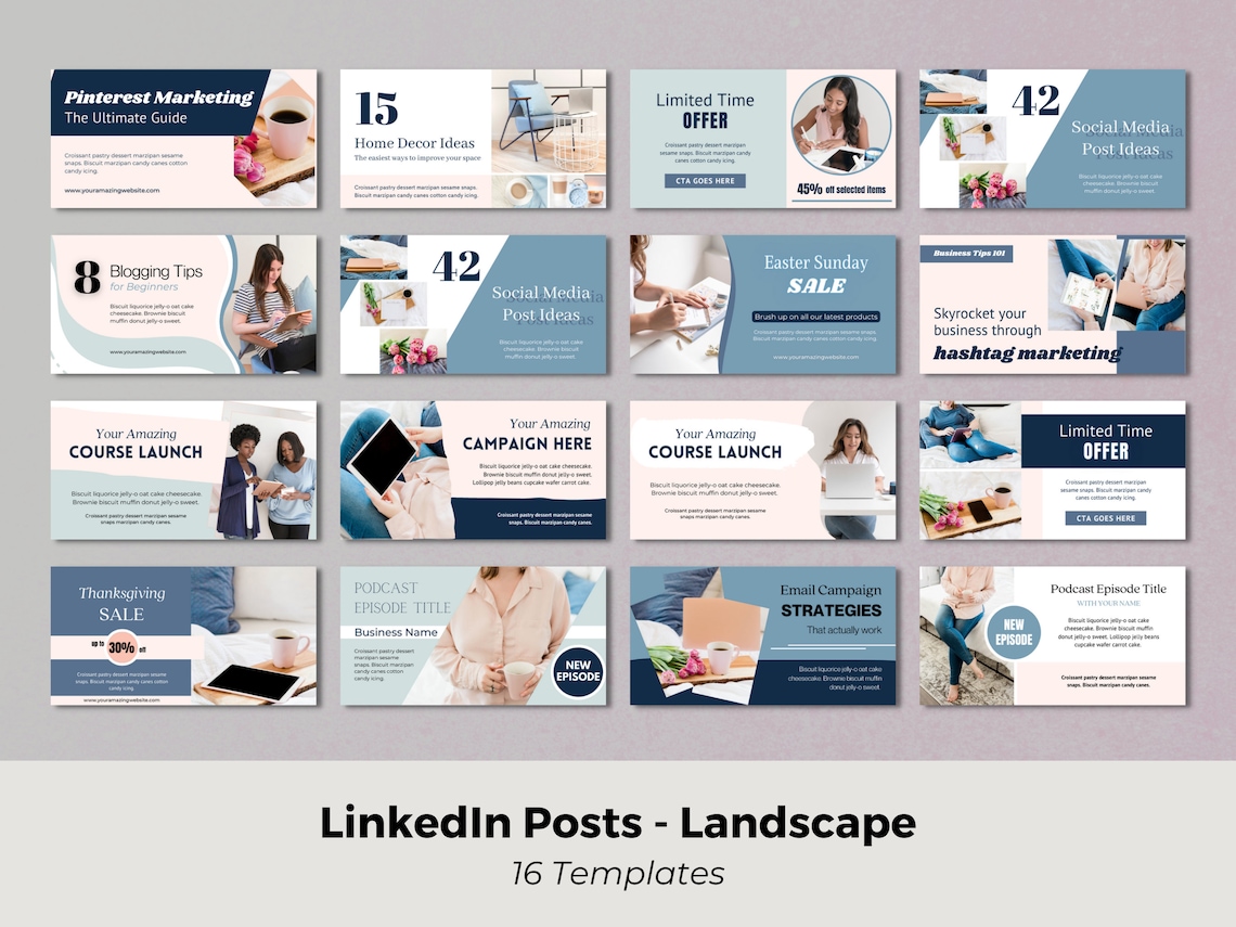 Canva Linkedin Post Templates Bundle, Linkedin Marketing, Linkedin ...