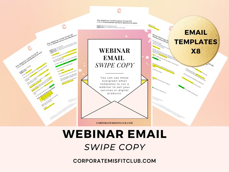 Webinar Email Sequence Done-for-you Webinar Email Scripts 8-part Email ...