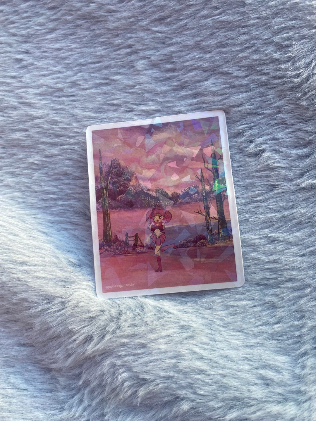 Holographic Sticker Sailormoon - Original Artwork Chibi Moon - Etsy