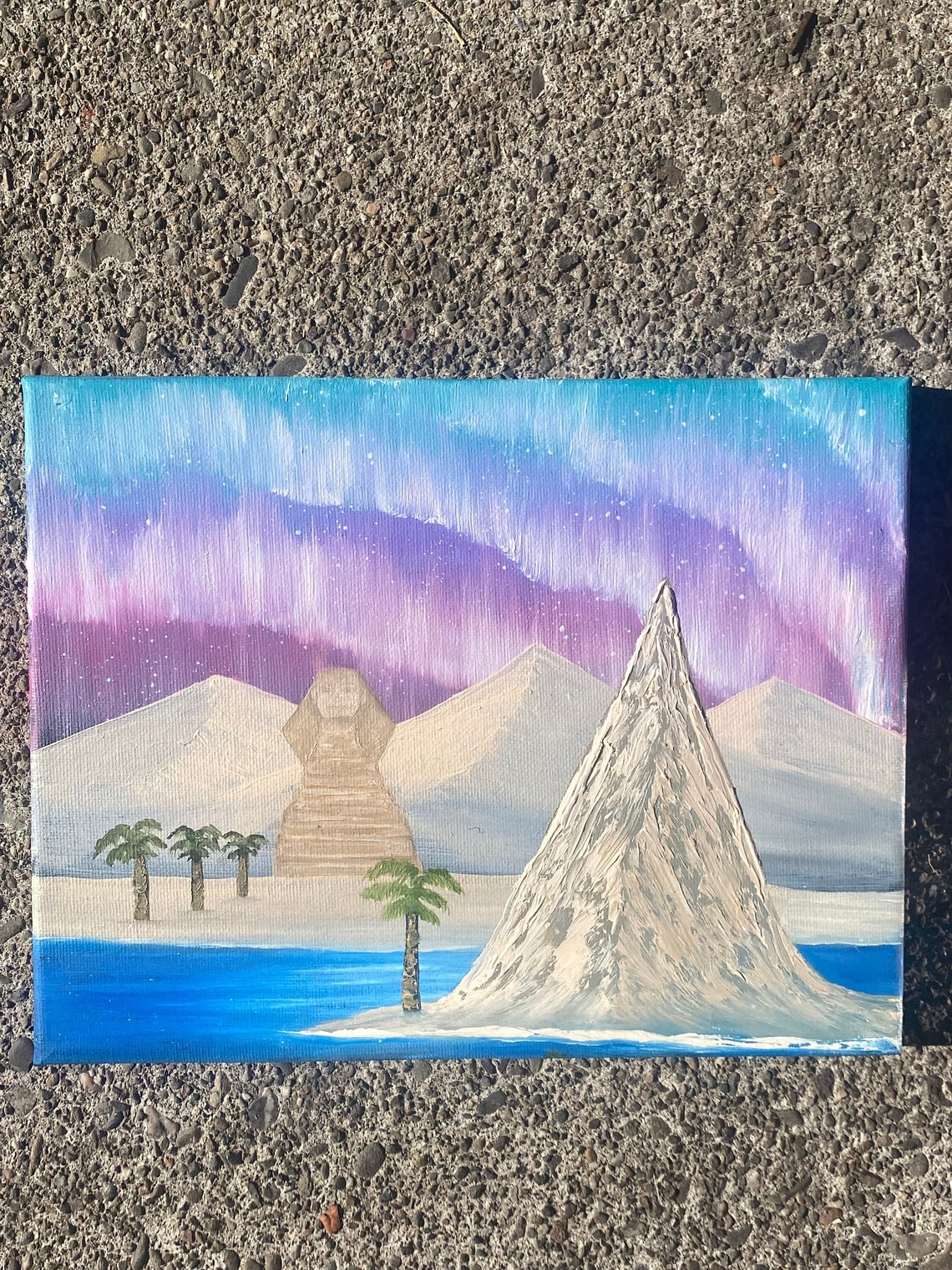 Egyptian Pyramid Oil Painting Landscape - Etsy