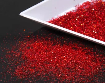 Ruby red glitter | Etsy