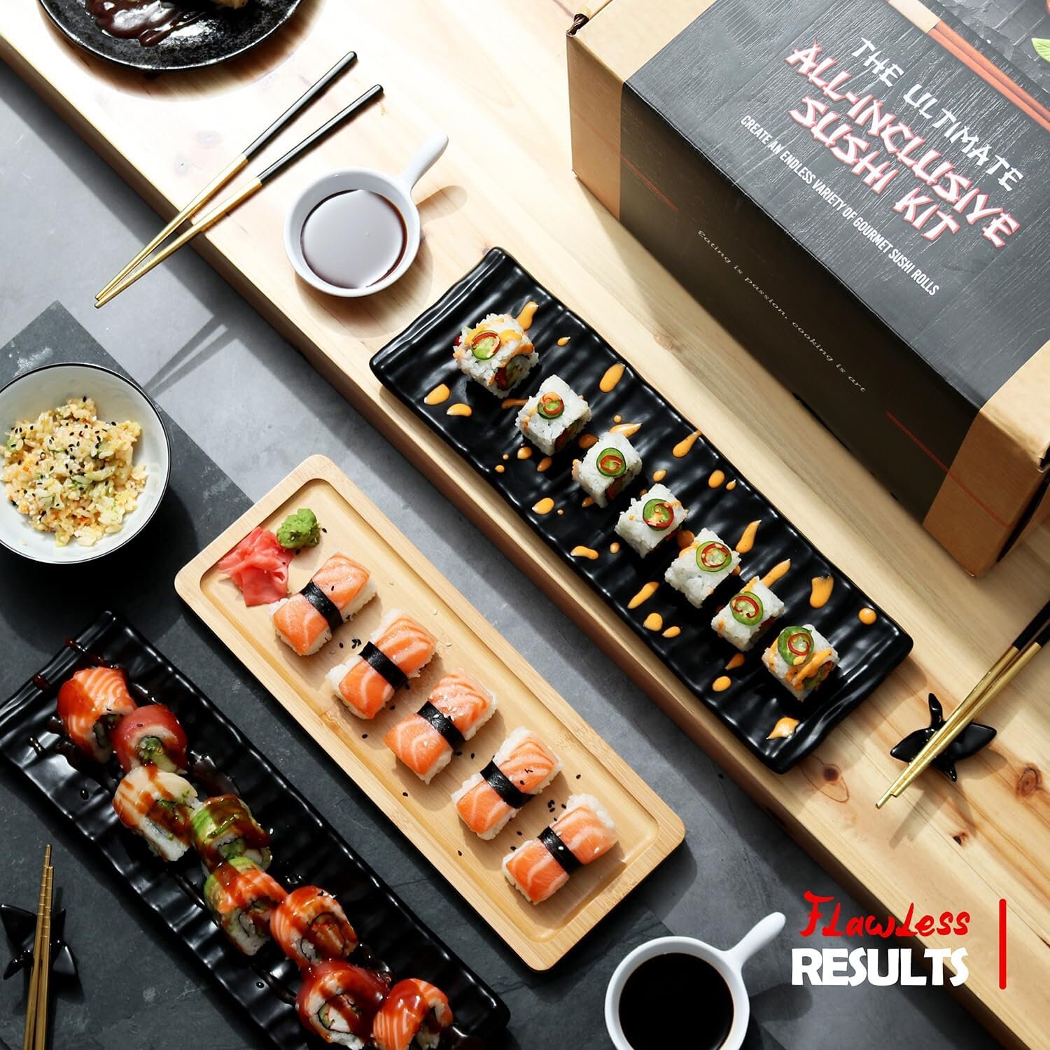 Super Deluxe Sushi Making Kit - Rice Cooker, Bazooka Roller, Nigiri ...