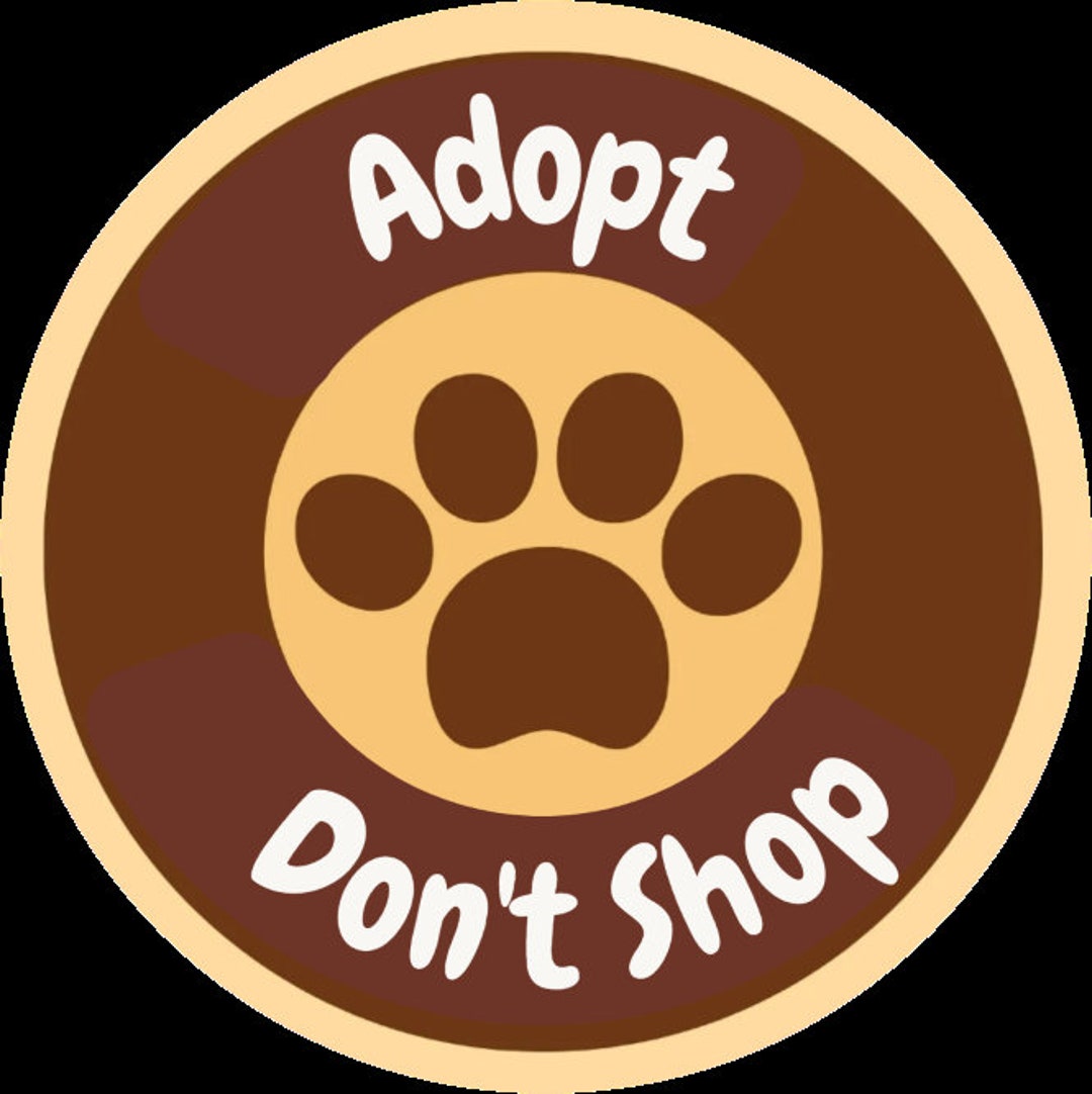 Adopt Don't Shop Matte Circle Sticker - Etsy