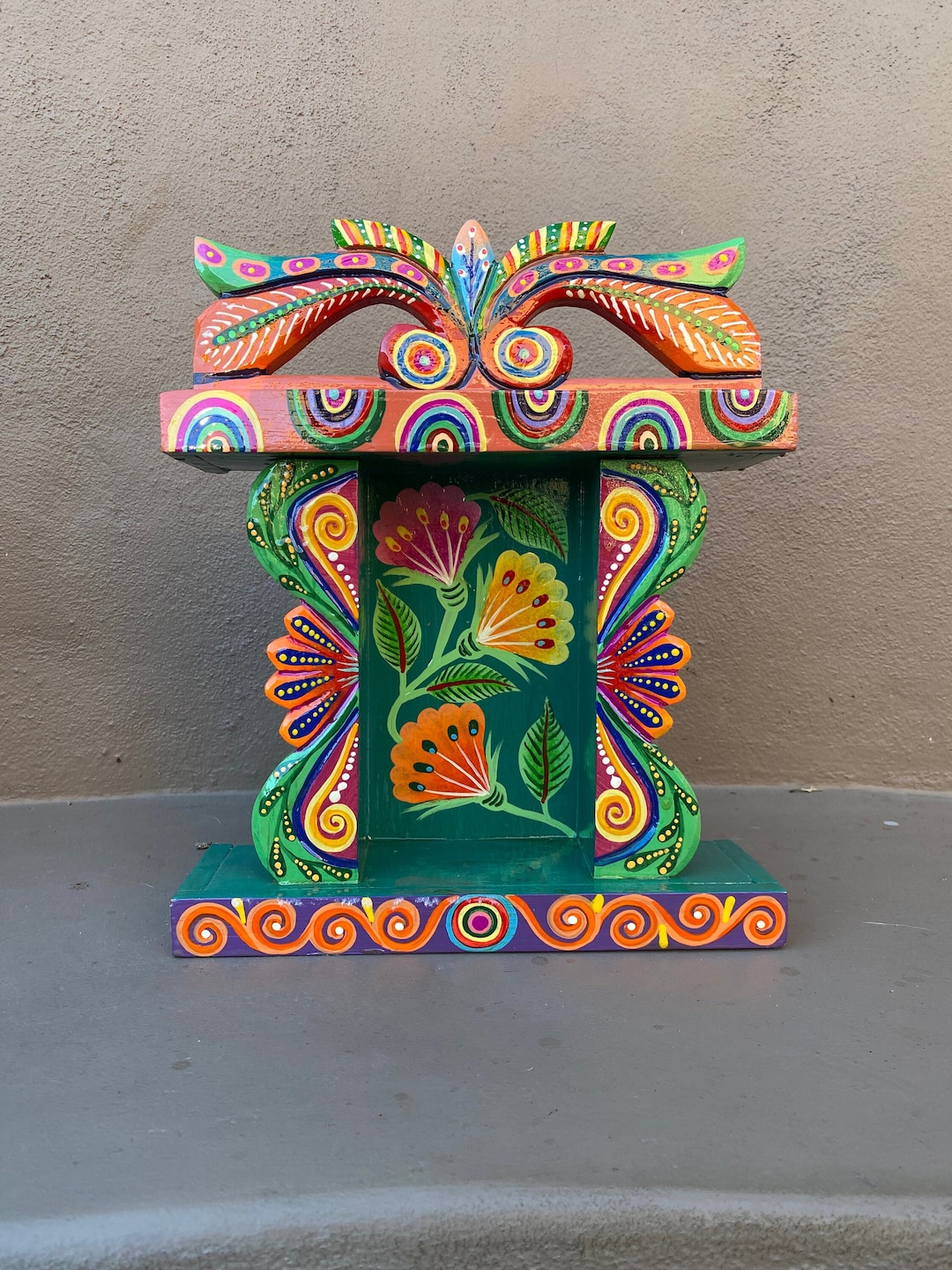 Handmade Guatemalan Folk Art, Wooden Painted Altar, Religious Decor 11 ...