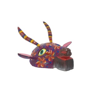 Handcarved Guatemalan Folk Art, Wooden Deer Head With Marble Eyes Wall ...