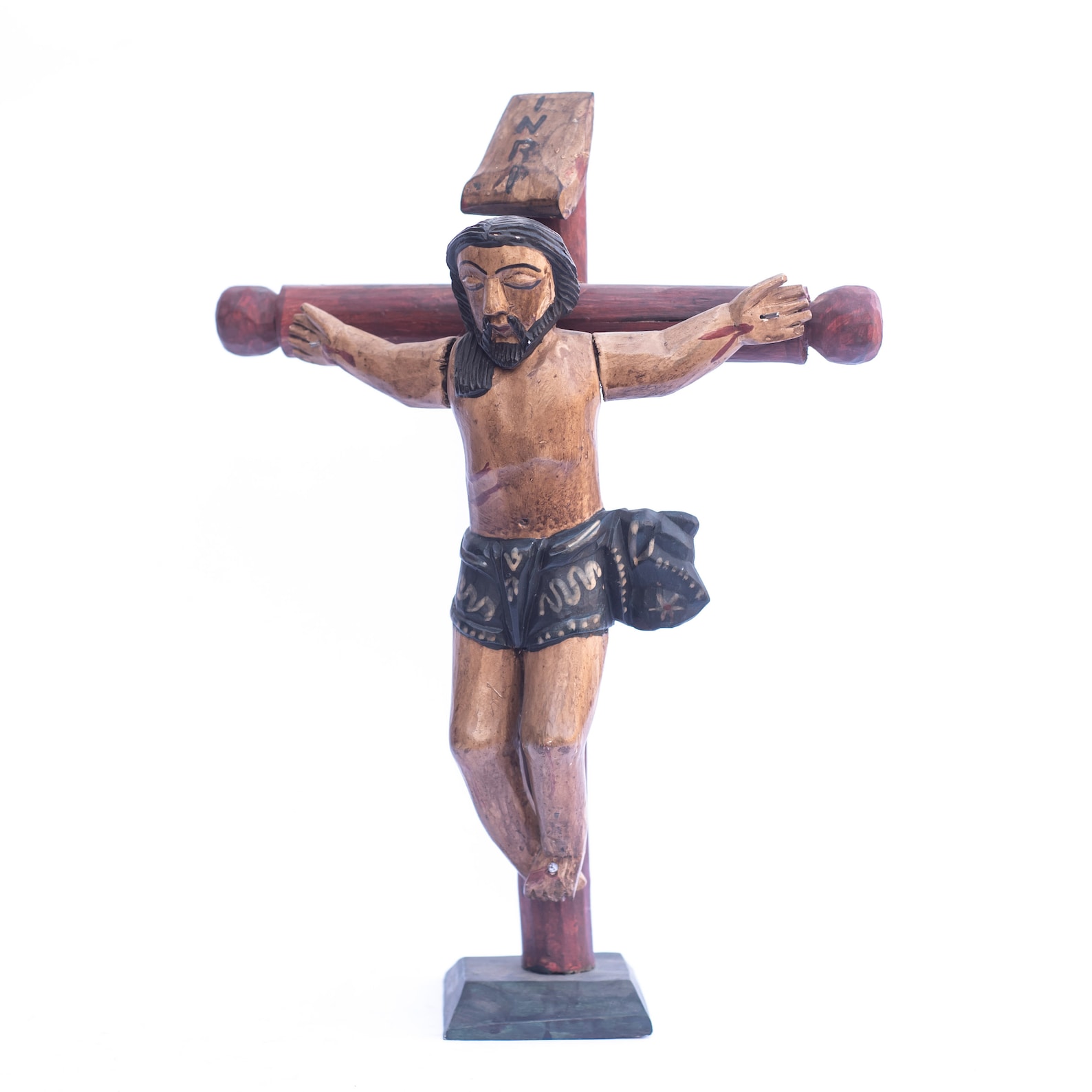 Standing Crucifix Handcrafted Wooden Religious Sculpture - Etsy