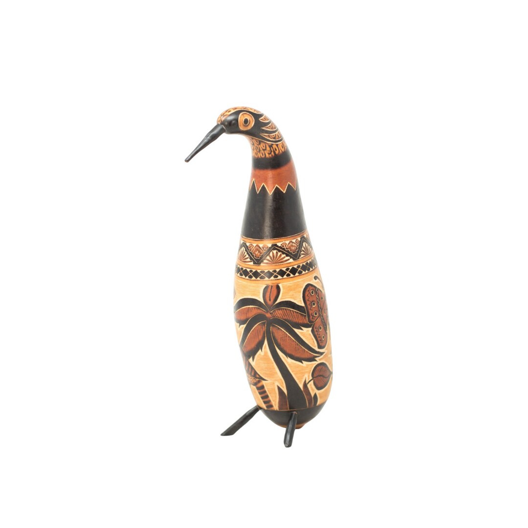 Hand Carved Peruvian Folk Art, Bird Gourd With Butterflies & Birds by ...
