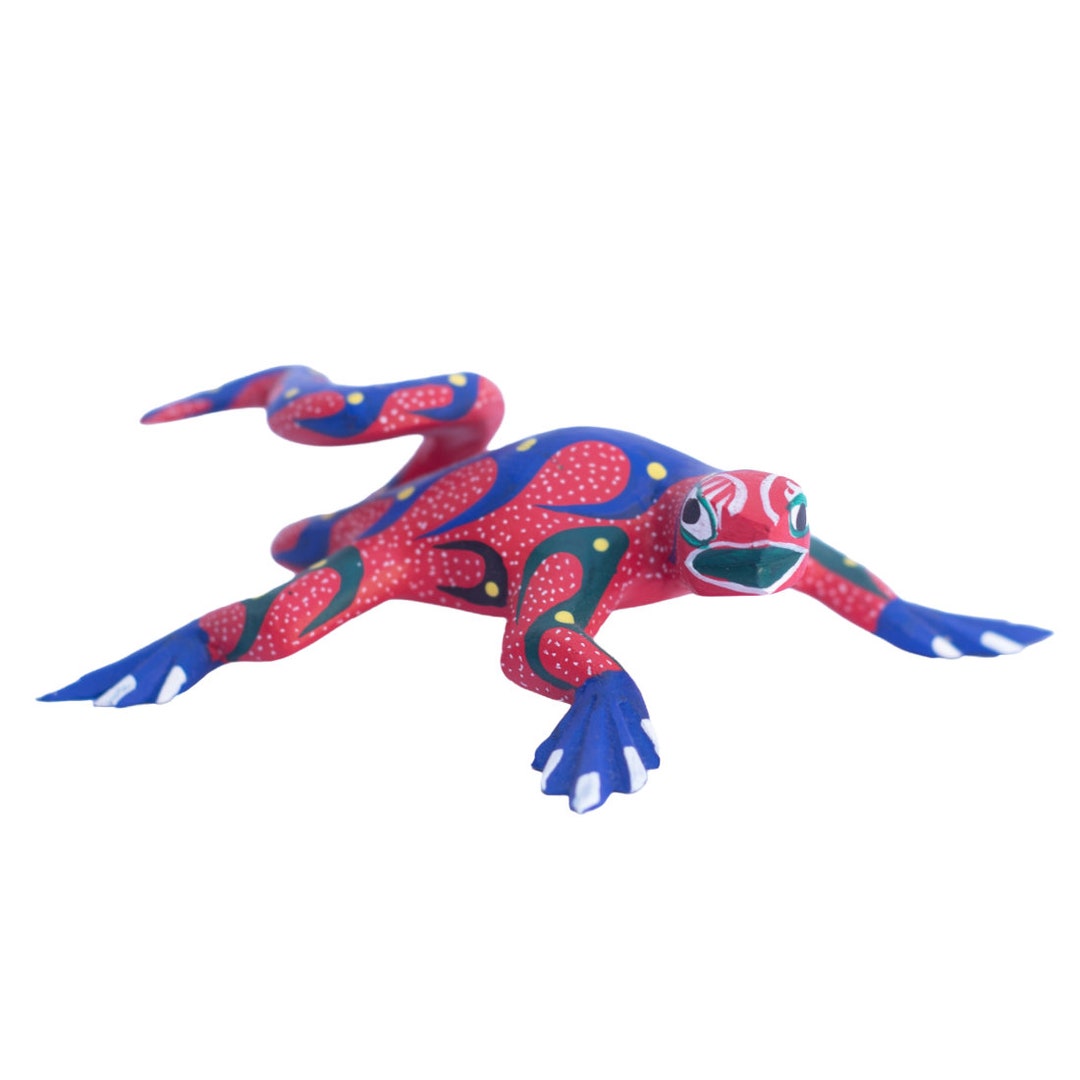 Handcarved Wooden Oaxacan Alebrije, Colorful Red Lizard, Magical ...