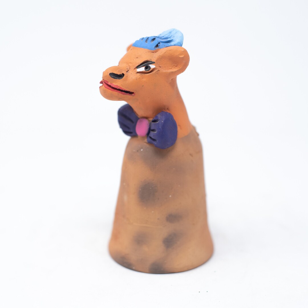 Orange Cowbell Made in Mexico by Guillermina Aguilar, One-of-a-kind 5x2 ...