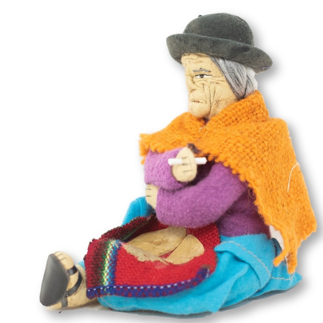 Grandma in Traditional Bowler Hat & Dress Smoking and Selling Coca ...