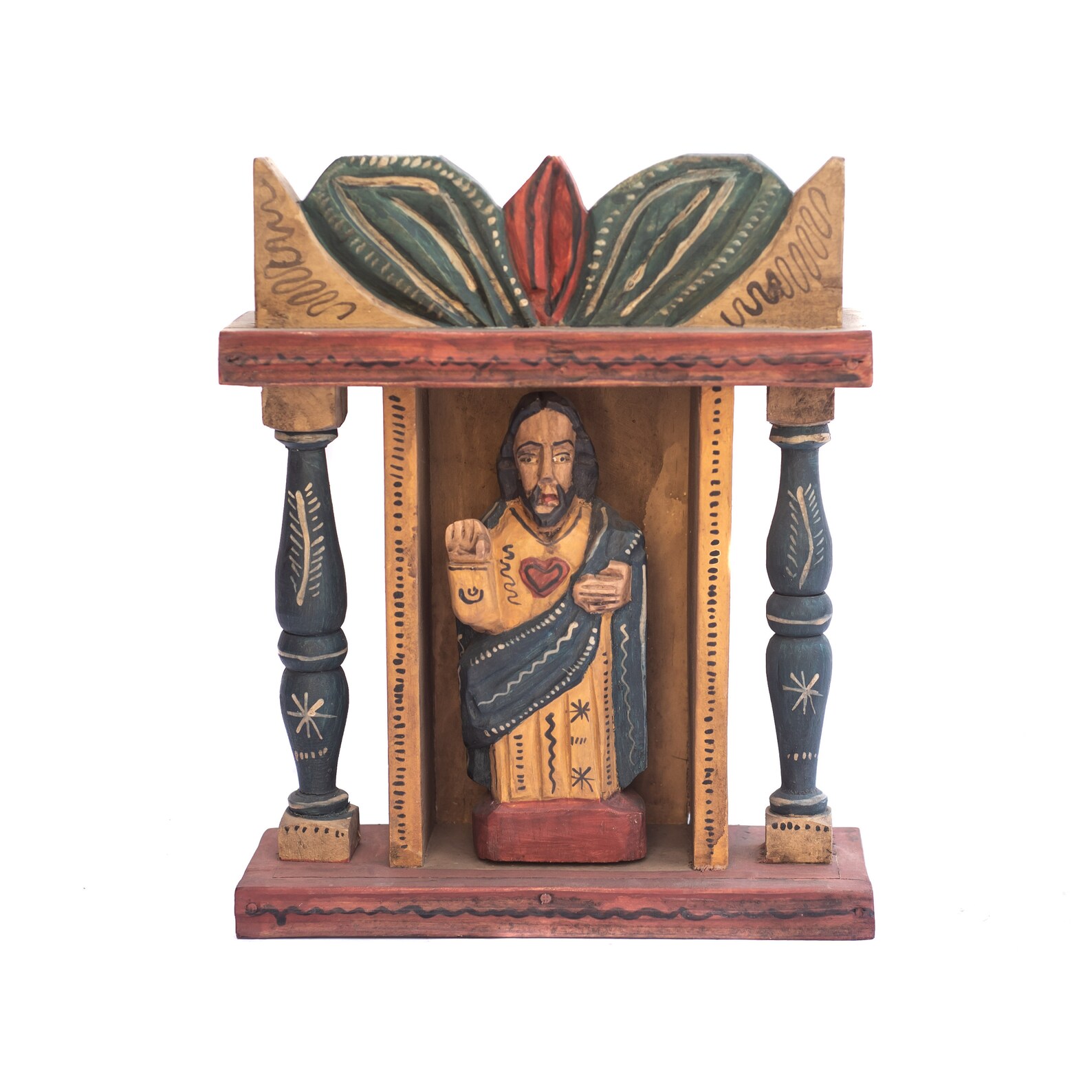 Hand-carved Guatemalan Altar Wooden Retablo With Saint Heart - Etsy