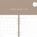 Undated Monthly Calendar A5 Planner Printable — Month on 2 Pages, 2 ...