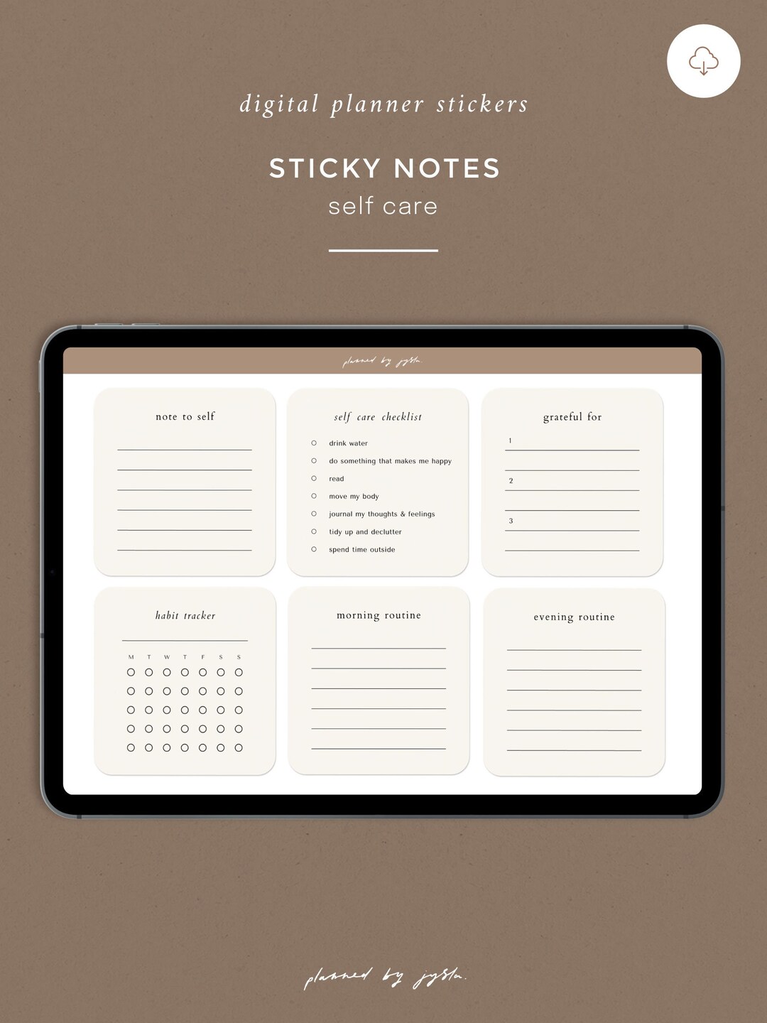 Self Care Sticky Notes 2.0 | Digital Goodnotes Stickers | INSTANT ...