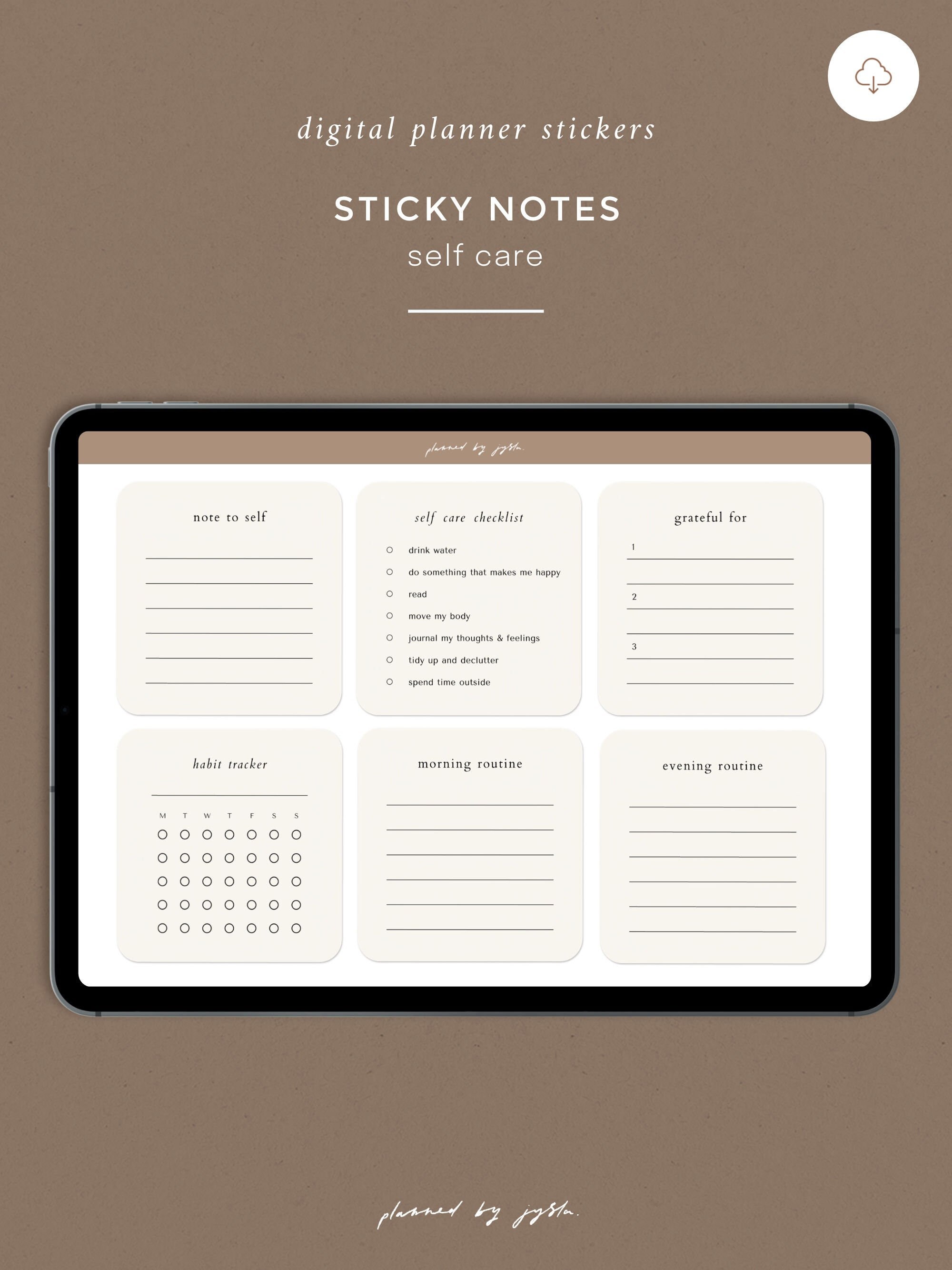 Self Care Sticky Notes 2.0 | Digital Goodnotes Stickers | INSTANT ...