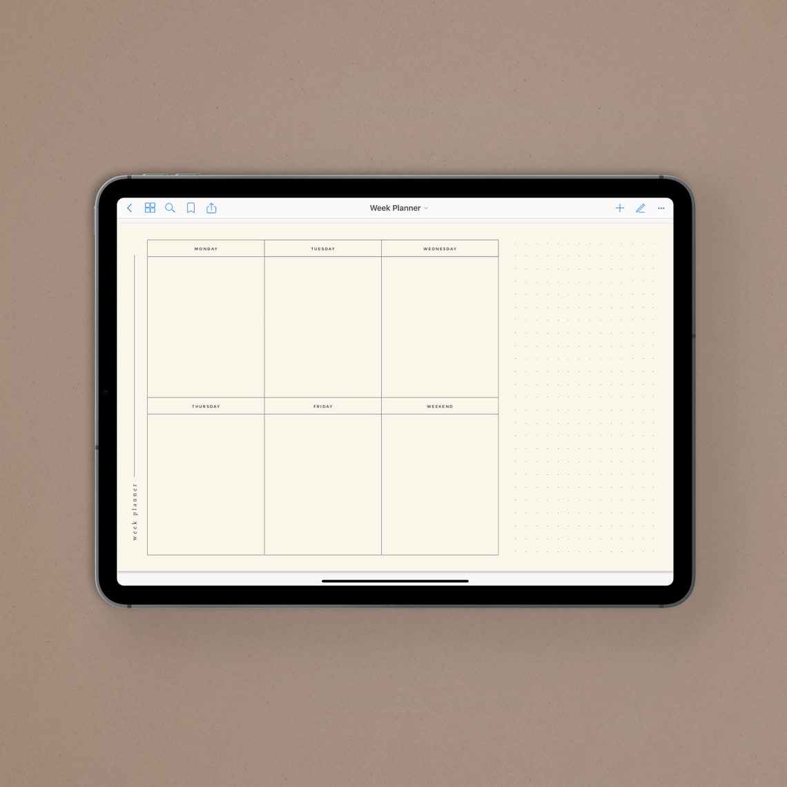 Week Planner undated Digital Planner Template for Goodnotes Digital ...