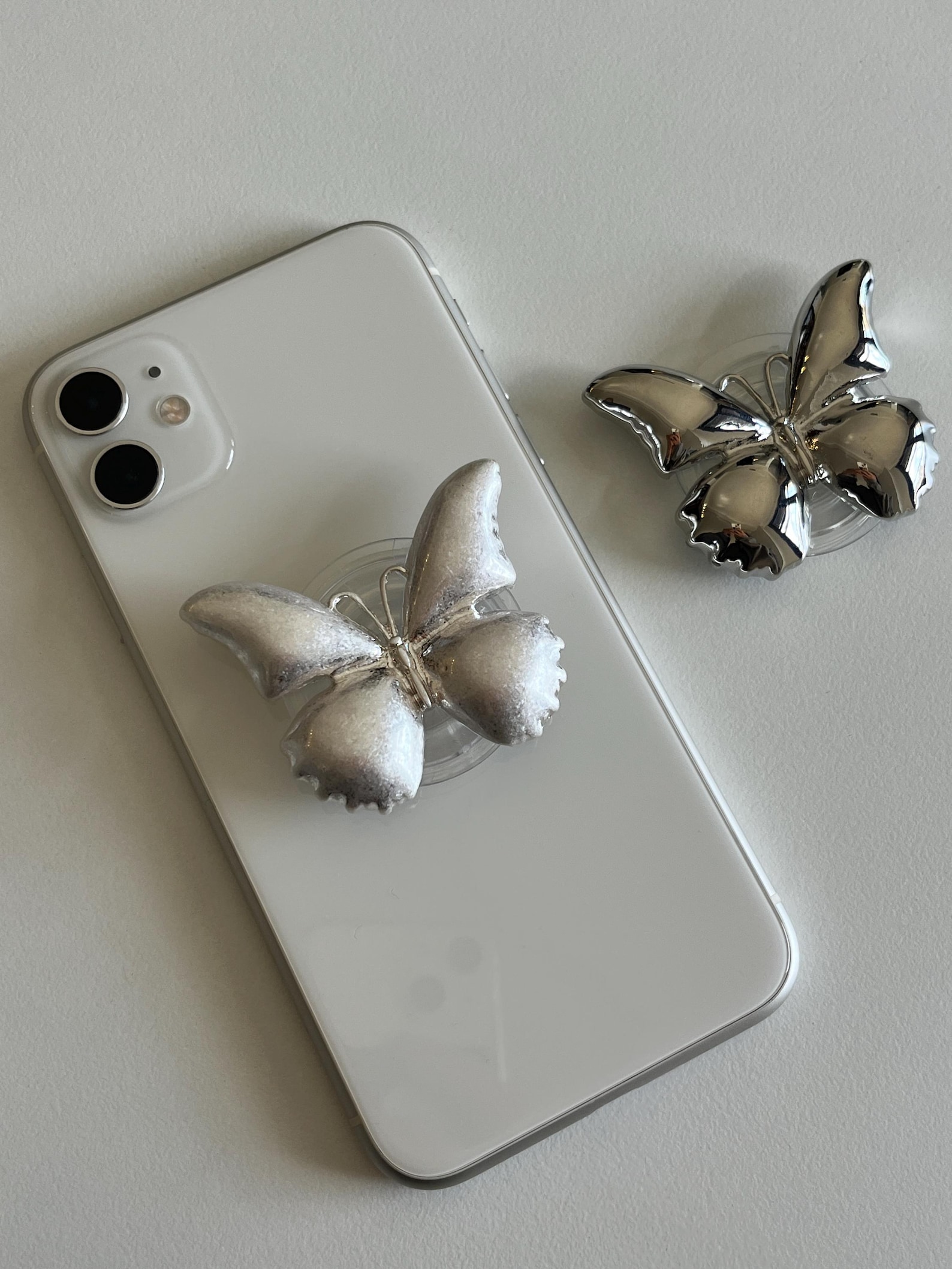Vintage Silver Butterfly Phone Grip – Chrome Griptok for Iphone ...